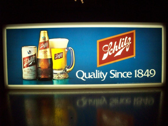 Vintage Light Schlitz Beer Sign Lighted Schlitz by WellIWasSavinIt