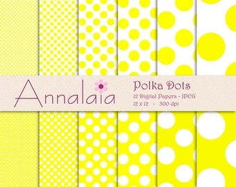 INSTANT DOWNLOAD Digital Paper Pack Navy Blue White Dots