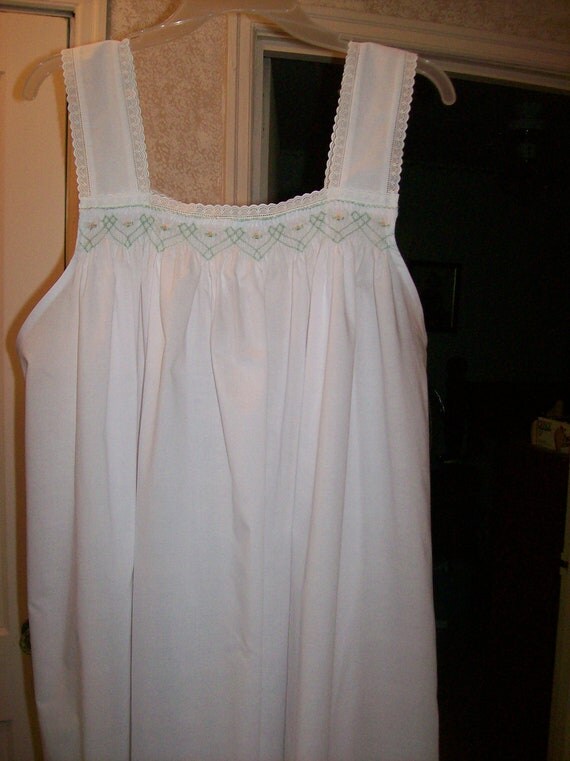 Ladies Hand Smocked Nightgown By Brendasstitches On Etsy