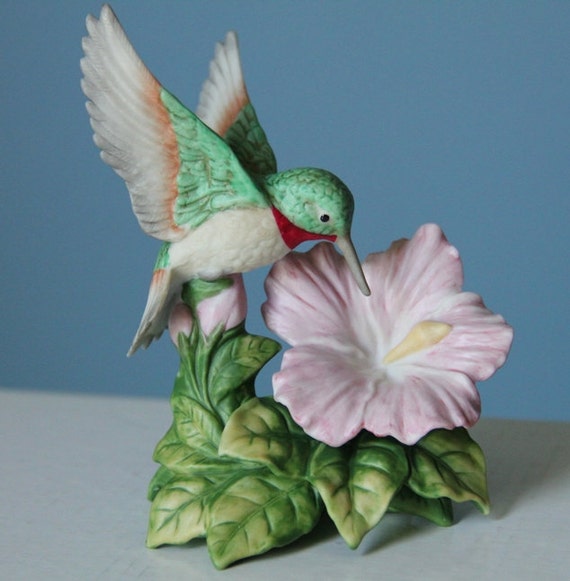 Hummingbird Figurine Homco by JoyfulMemories on Etsy