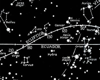 Scorpius Constellation Stars Map Zodiac by TheCuratorsPrints
