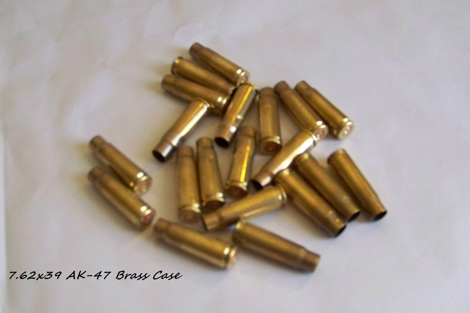 7.62x39 Ak-47 Brass Rifle Bullet Shell Casings 20 pieces.