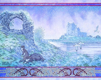 Celtic Irish Fantasy Art 'Oisin And Niamh Tir Na Nog'