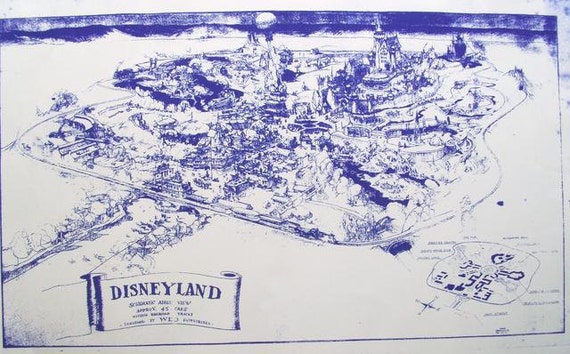 Disneyland Site In 3-D Blueprint by BlueprintPlace on Etsy
