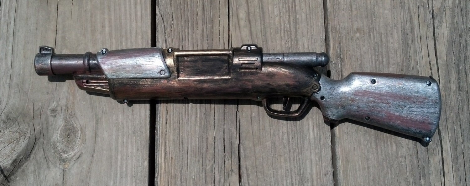 Steampunk Apocalyptic Zombie Hunter Bolt Action Rifle Prop Gun