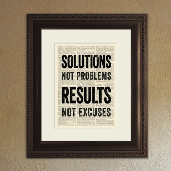 Items similar to Solutions (Not Problems) Results (Not Excuses ...