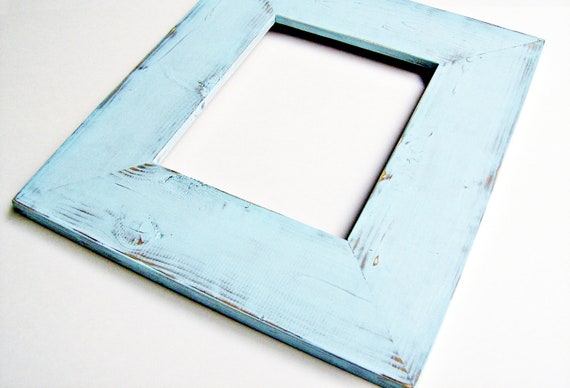8x10 Picture Frame TURQUOISE blue distressed by BlueRidgeSawdust