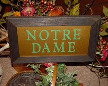 Popular items for notre dame sign on Etsy