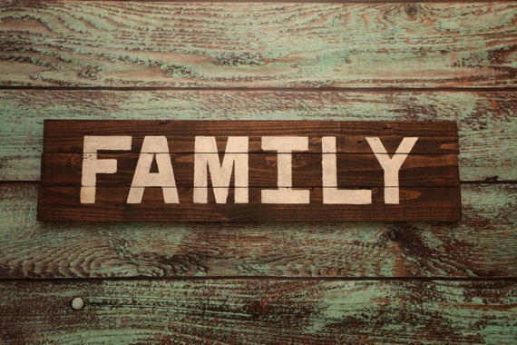 wood sign FAMILY by CINDERnSMOKE on Etsy