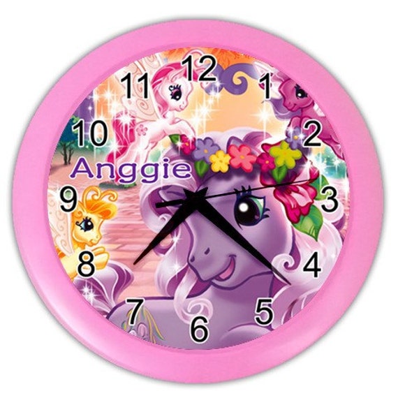 Personalized My Little Pony MLP Name Room Wall Clock by KusCase