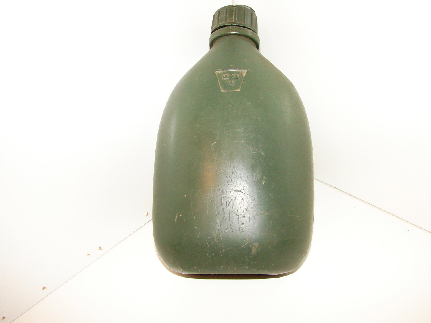 Vintage Military HARD plastic Water Canteen Swedish Army soldier Flask ...