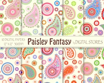 Unique paisley paper related items | Etsy