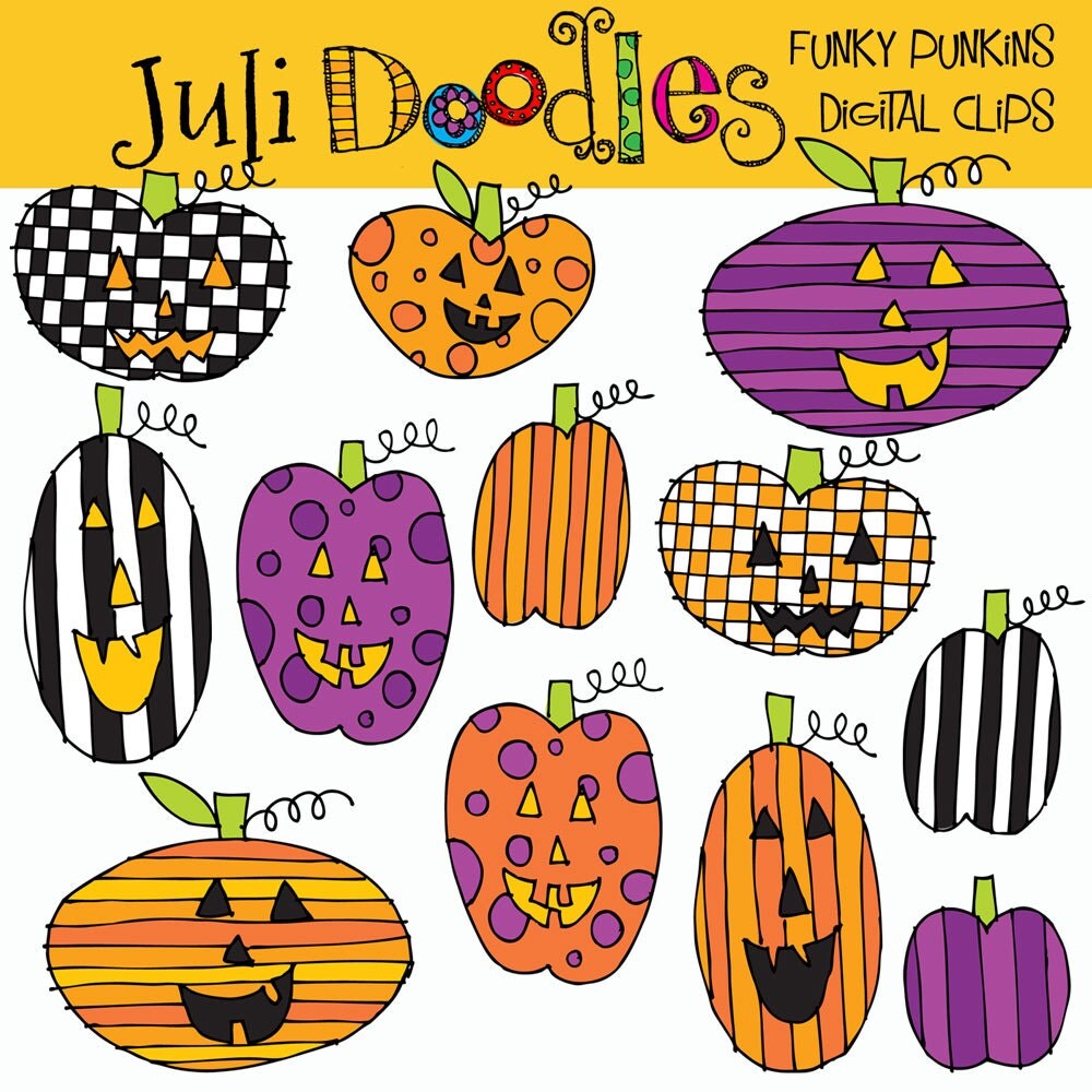 Juli's Funky Punkins digital clip art