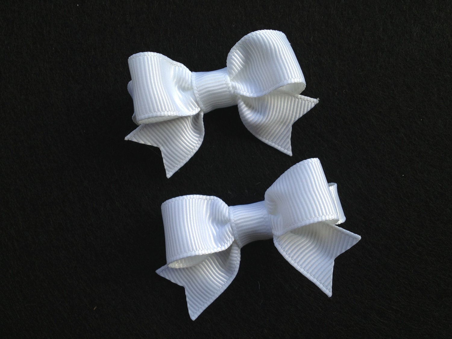 Small white hair bows white bows baby hair bows toddler