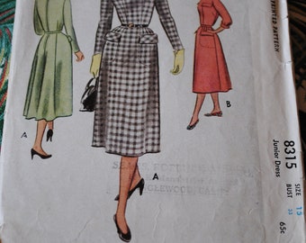 Simplicity 2134 Suit pattern 1957 Size 13 Bust 33 by amypoo41
