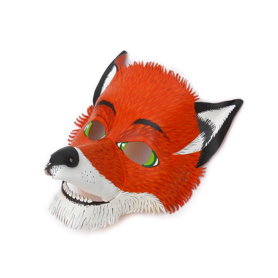 Fantastic Mr. Fox Leather Mask for children kids boys by LMEmasks