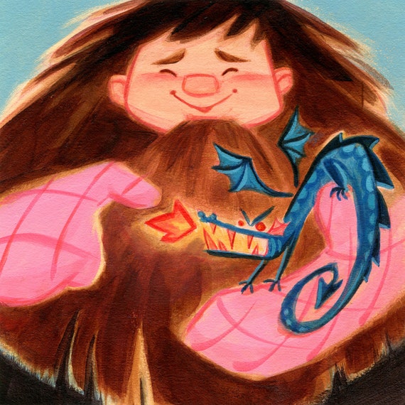 Potter Pets Hagrid & Norberta: Art Print