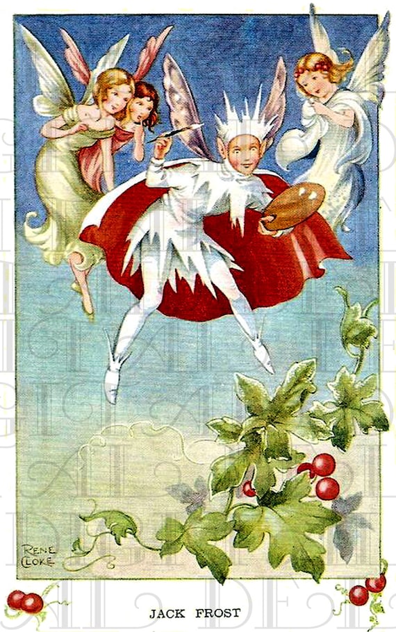 Jack Frost FAIRY. Vintage Fairy by DandDDigitalDelights on Etsy