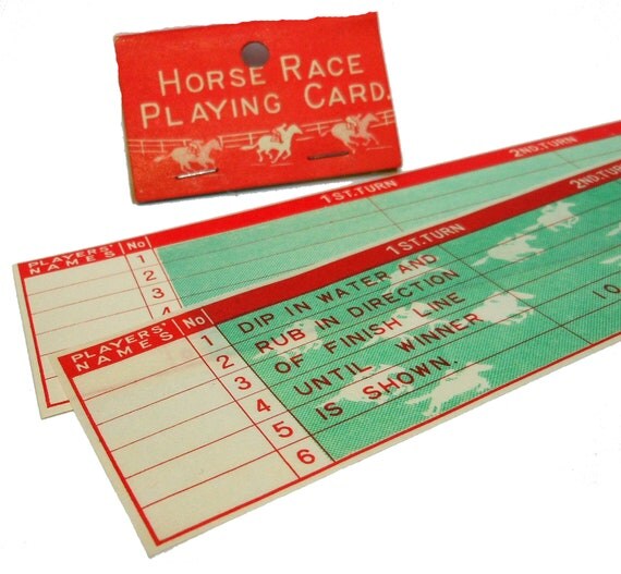 Items similar to 2pcs HORSE RACE TRICKS Vintage 1950s Novelty Pub Game ...