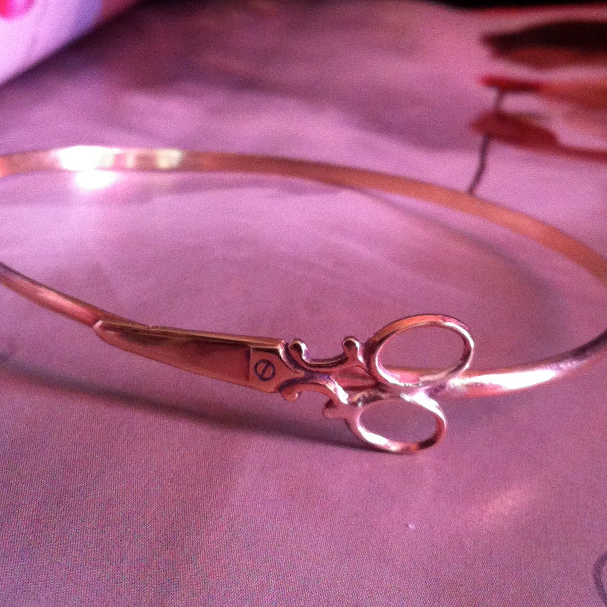 Hair Stylist Scissor Bangle Bracelet Bohemian Gypsy