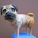 Custom Dog Pet Pooch clay folk art sculpture