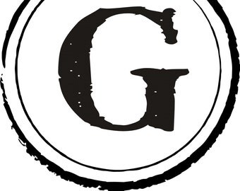 Rustic circle stamp | Etsy