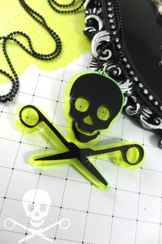 RUNNING WITH SCISSORS Skull and Scissors Laser Cut Acrylic