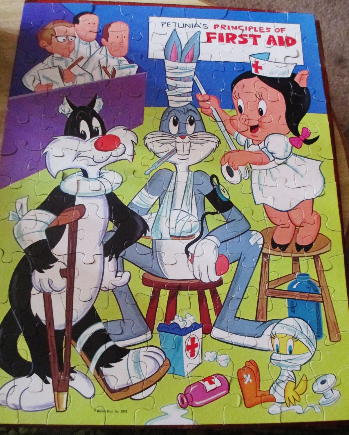 Complete 1979 Warner Brothers Looney Tunes Jigsaw Puzzle