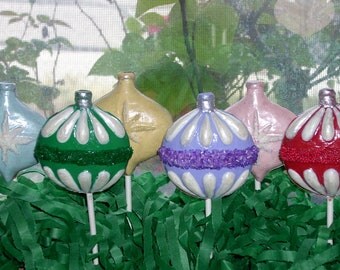 4 3D Carousel horse lollipops or favors