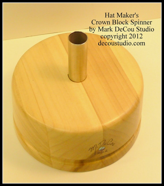 Built-To-Order Hat Making Tool Crown Block Spinner Stand