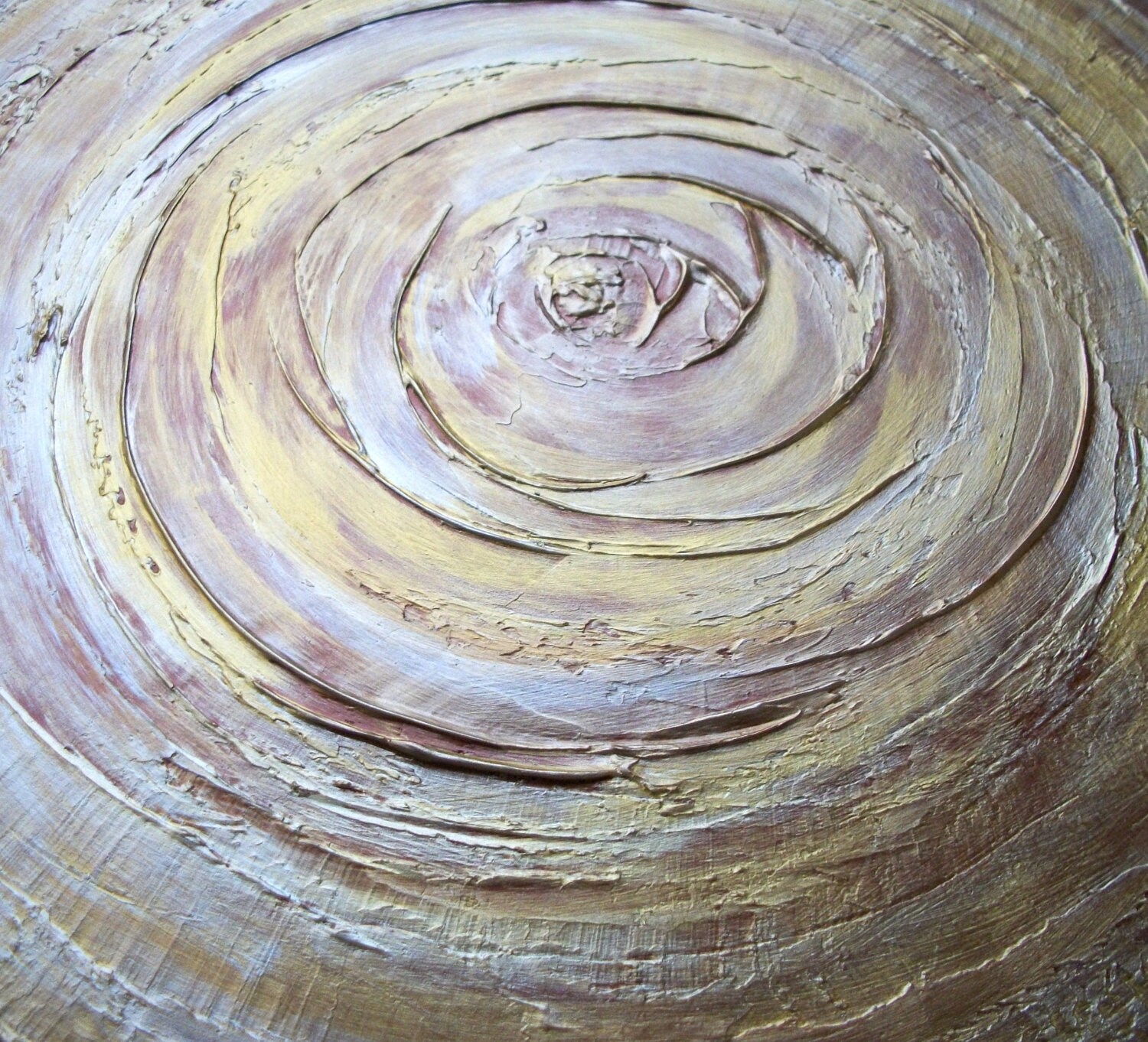 Wood Circle Art BIG 24inch Handcut Heavy by HeatherMontgomeryArt