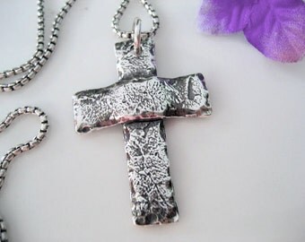 Popular items for rustic cross pendant on Etsy