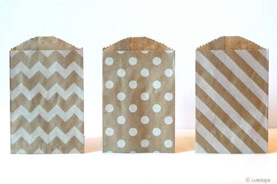 25 Mini Kraft Bags Mini Paper Bags 2.75 x 4 Pack of 25 Wedding