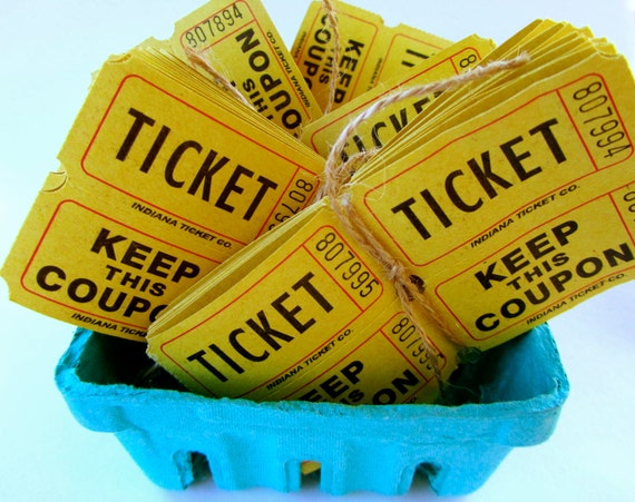 Yellow Raffle Tickets