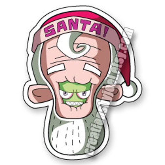 Items similar to Invader Zim Santa Zim Magnet on Etsy