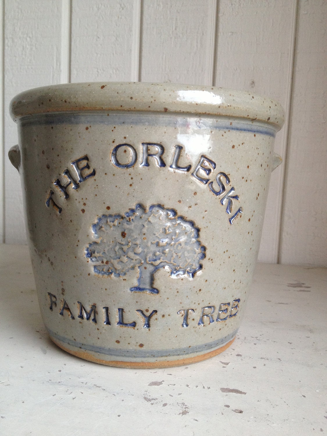 Personalized Stoneware Crock