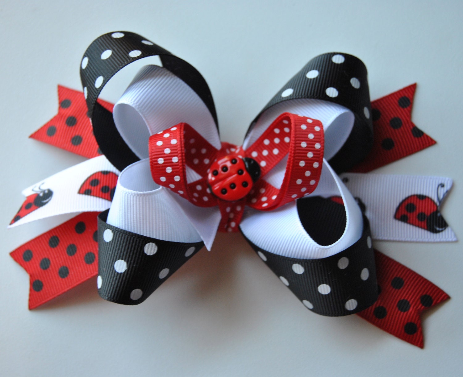 Ladybug Bow Hair Bow Toddler Hair Bow Girls Hair bow