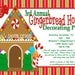 Gingerbread House Decorating Party Invitations Red and Green
