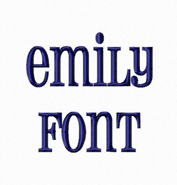 Emily Machine Embroidery Font Monogram Alphabet 3 Sizes