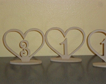 Popular items for heart table numbers on Etsy