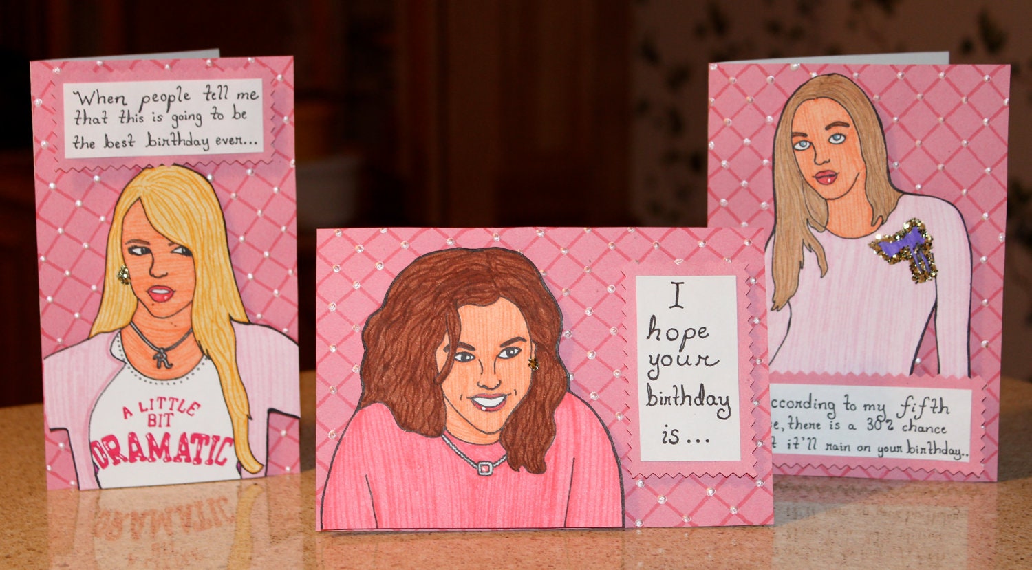 ONE CARD Pink Mean Girls Card
