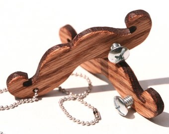 Emergency Moustache Necklace Stained by WouldWorkShop on Etsy