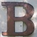 Metal letter B