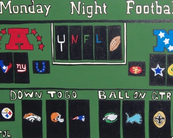 Unique football scoreboard related items | Etsy