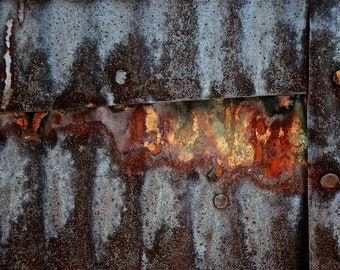 Abstract Fine Art Photography Industrial Rust by sherilwright