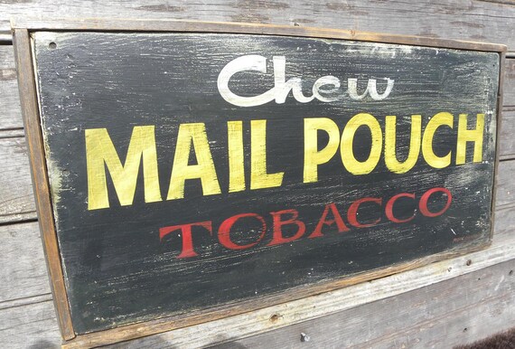 Mail Pouch Sign hand painted original wooden sign wall