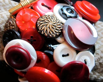 Items similar to Cuff Bracelet - Vintage Buttons on Etsy