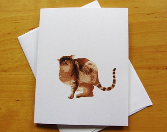 Items similar to the scratchy cat print on Etsy