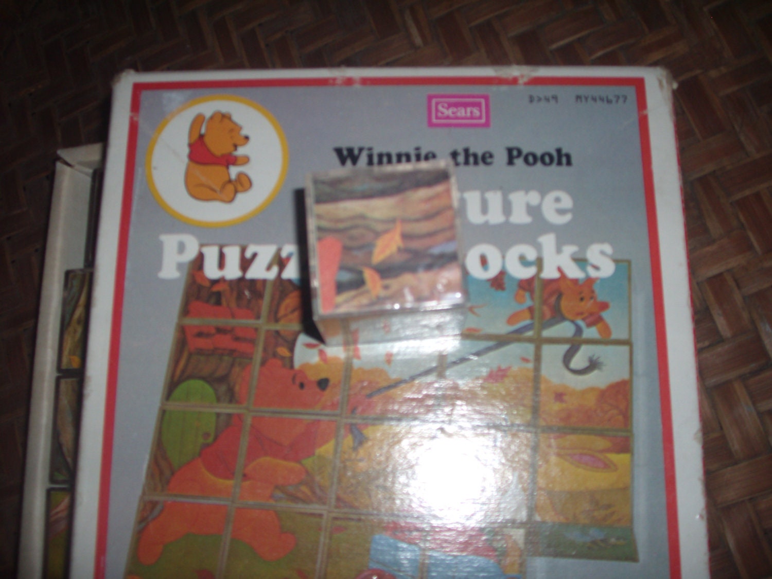 Vintage Winnie the Pooh puzzle block set