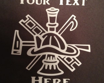 Fire dept decal | Etsy